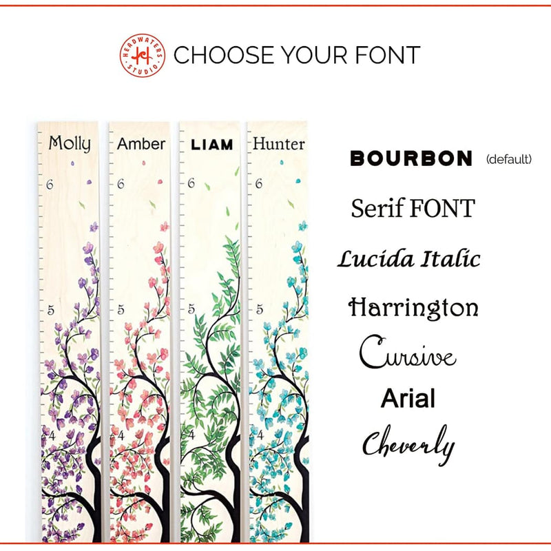 Tree of Life Wooden Growth Charts by Headwaters Studio